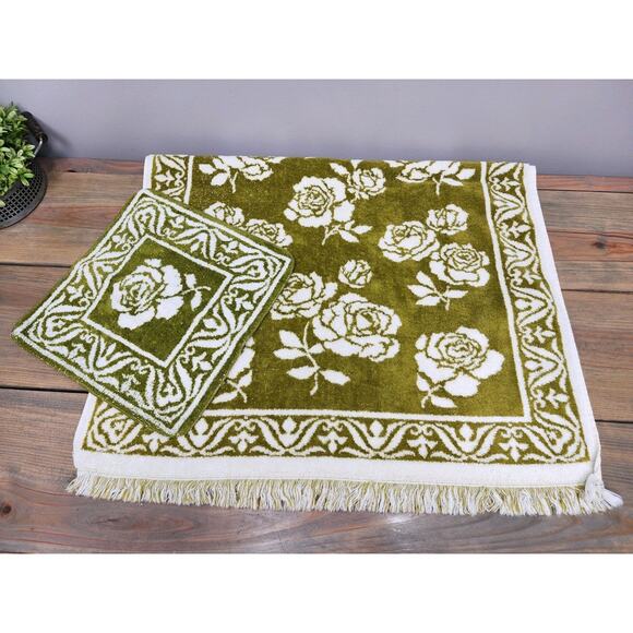 Montgomery Ward | Bath | Vintage Bath Towel Set Montgomery Ward Style ...